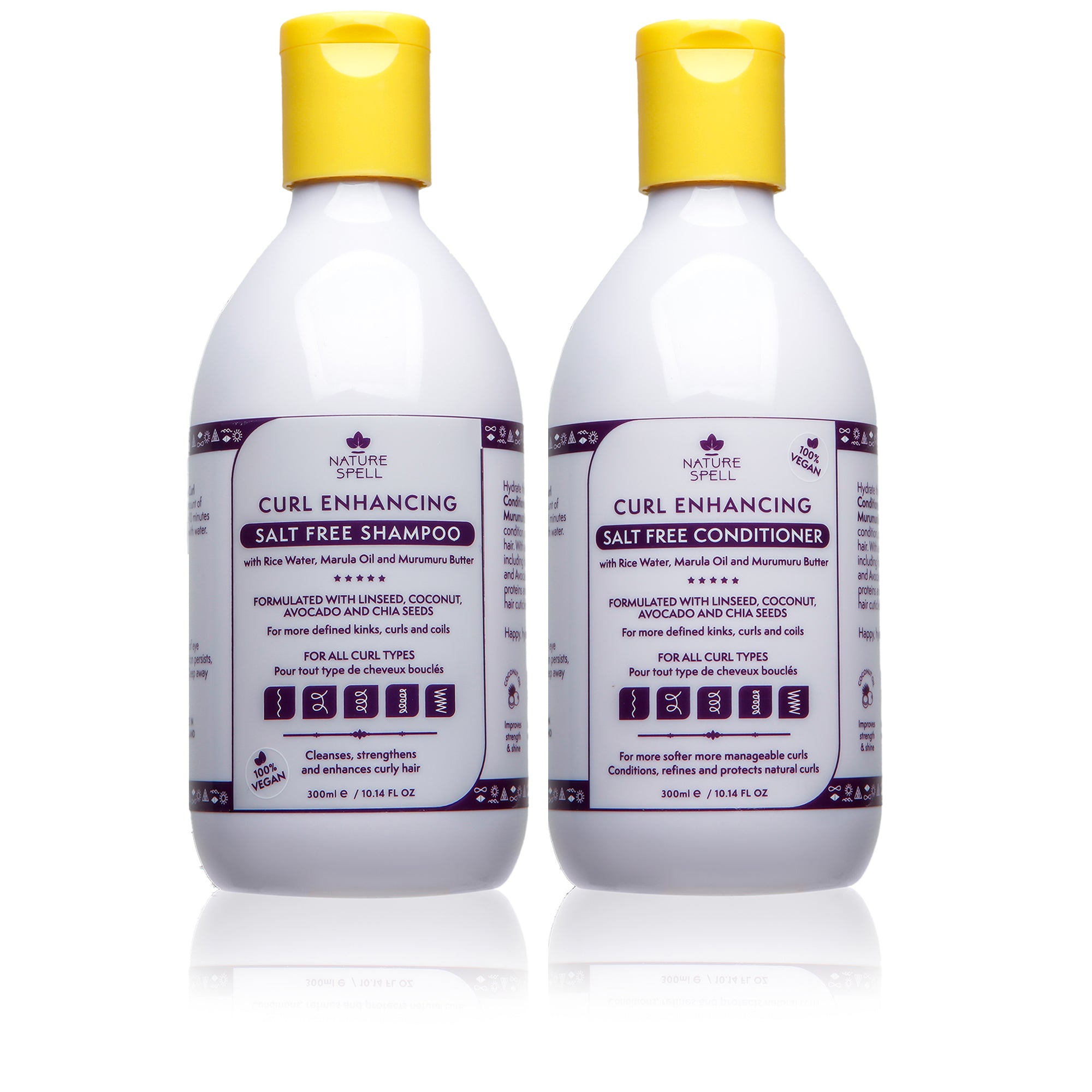 Curl Enhancing Shampoo & Conditioner Duo – Nature Spell USA