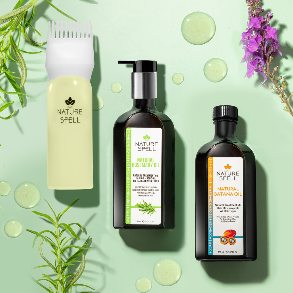 Batana & Rosemary Hair Nourishment Set with pump and Oil Applicator Se ...