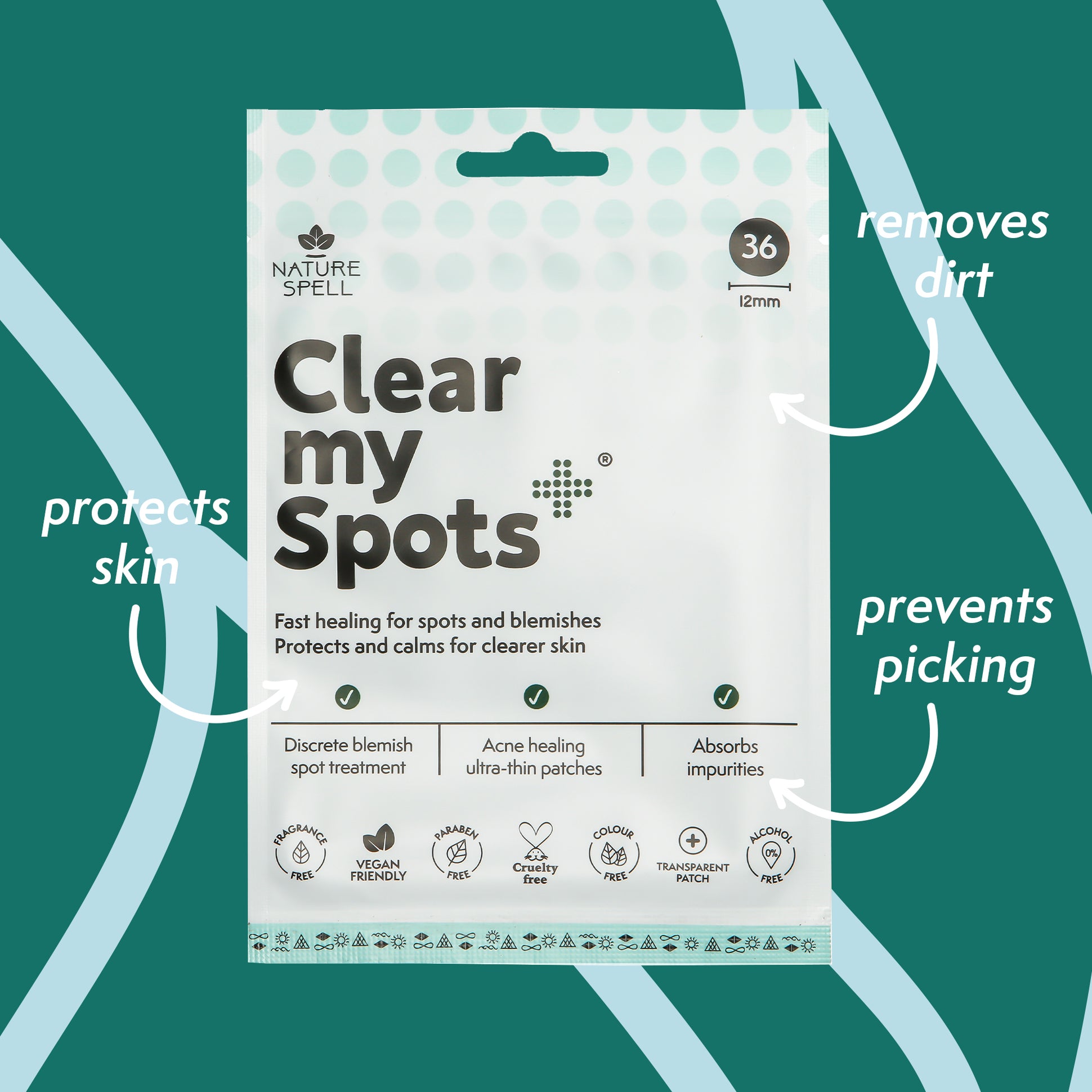 Clear My Spots Pimple Patches - 36 Translucent Hydrocolloid Patches ...