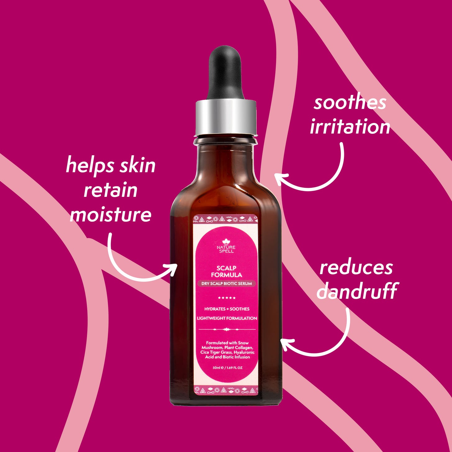 Dry Scalp Formula - Calm & Clear Biotic Serum for Dry Scalp with Hyalu ...