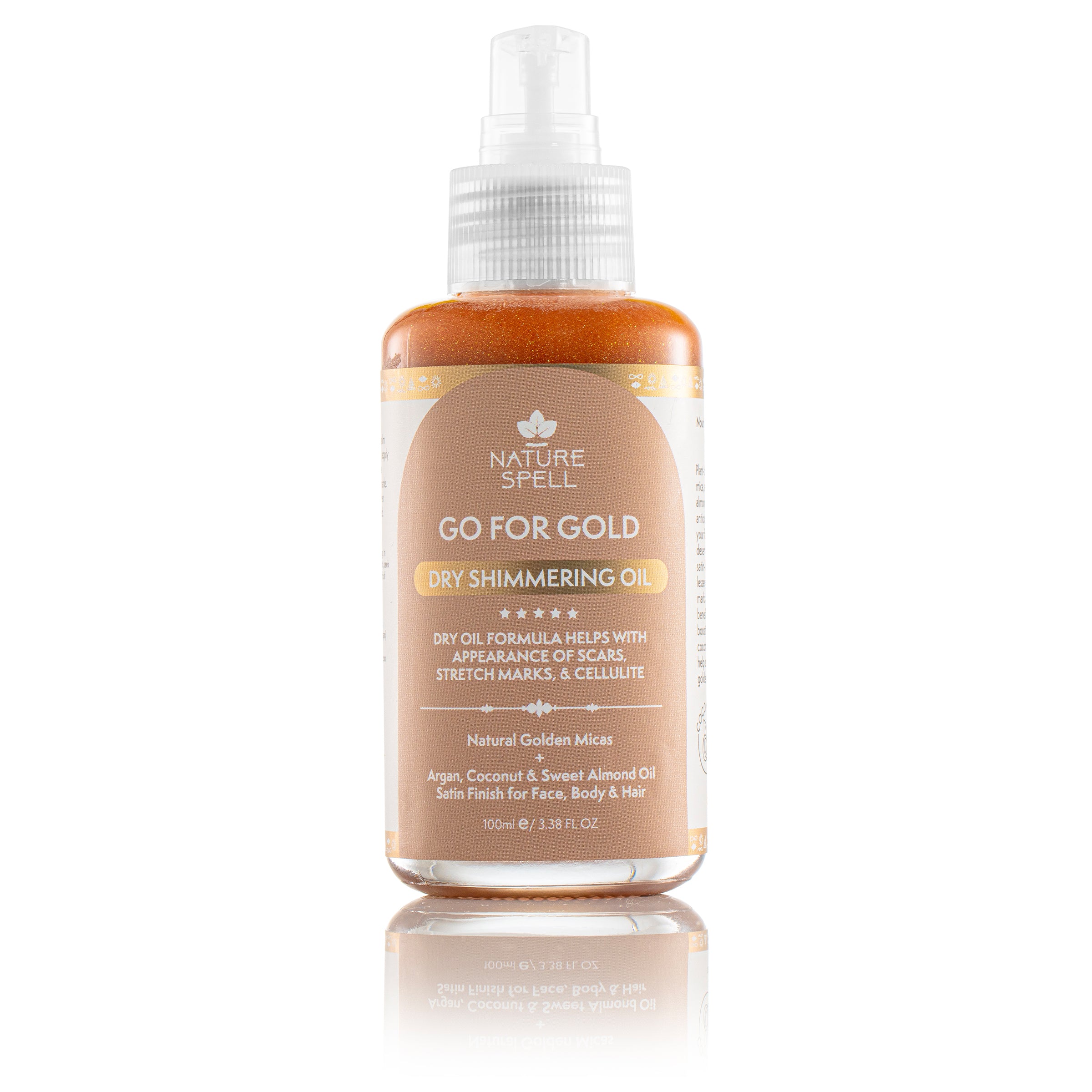 Go for Gold Dry Shimmer Oil – Nature Spell USA
