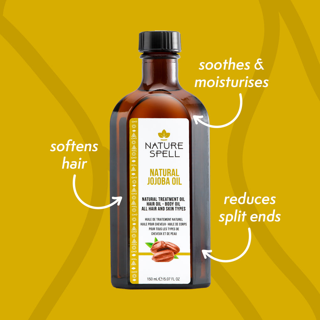Jojoba Oil for Acne, Dandruff, Dry Hair, and Scalp | Nature Spell ...