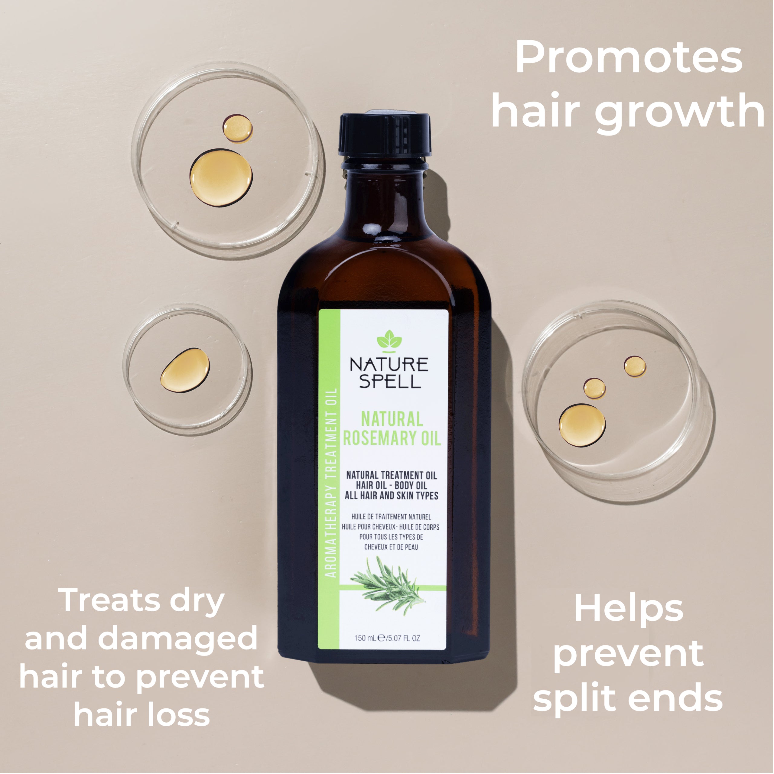 Rosemary Oil for Hair Growth - Pre Diluted Hair Oil | Nature Spell ...